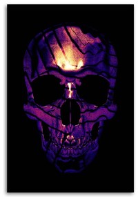 Gario Obraz na plátně Fialová lebka a plamen - Nikita Abakumov Rozměry: 40 x 60 cm