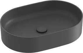 Ravak Ceramic Slim umyvadlo na desku 55x37 cm antracit bez přepadu XJX03155000