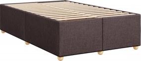 Rám postele bez matrace tmavě hnědá 120 x 200 cm textil 3284725