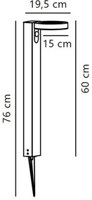 Nordlux - LED Solární lampa se senzorem RICA LED/5W/3,7V IP44