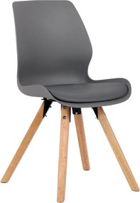 Židle Luna plast – šedá