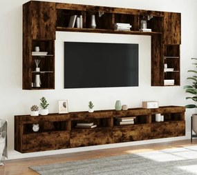 vidaXL Nástěnná TV skříňka s LED osvětlením 60x30x40 cm [837191] Barva: Černá