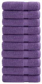 Premium ručníky SOLUND 10 ks fialové 70 x 140 cm 600 g/m² 137358