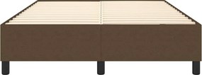 Rám postele s boxspringem tmavě hnědý 140 x 200 cm textil 3120865