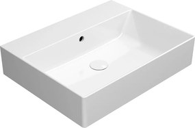 GSI Kube X obdélníkové umyvadlo 60 x 47 cm bez otvoru pro baterii s přepadem keramické bílá ExtraGlaze 9431011