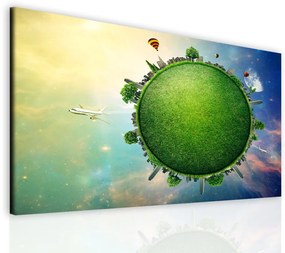 Malvis ® Obraz Zelená planeta Velikost: 120x80 cm