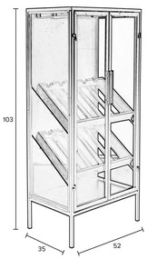 Černá vinotéka z jedlového dřeva na 10 lahví, 52x103 cm Rob - White Label
