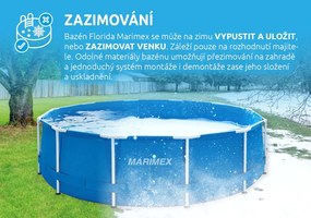 Marimex | Bazén Marimex Florida 3,05x0,91 m se zabudovaným skimmerem - motiv TEAK (poškozený obal) | 103402840