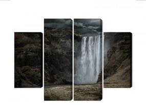 Vícedílný obraz Majestátní Vodopád Skógafoss Nedostatek Nedostatek Plátno Canvas 120x90