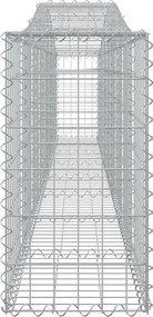 Klenuté gabionové koše 5 ks 400x30x60/80 cm pozinkované železo 3145803