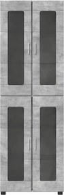Vysoký bufet FLORIN 60 x 35 x 182 cm Betonově šedá 3397907
