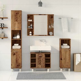 4dílná koupelnová sestava old wood kompozitní dřevo 3328557
