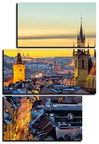 Obraz na plátně - Panoramatický pohled na starú Prahu - obdélník 7256D (105x70 cm)