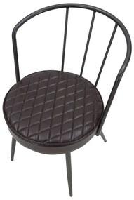 Jídelní židle Mauro Ferretti Coras 52x58x75 cm, tmavě šedá/hnědá