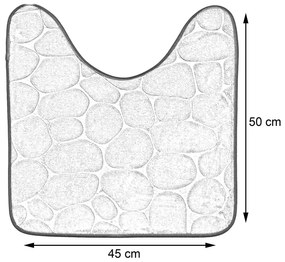 WC předložka Stones, 45x50 cm, béžová