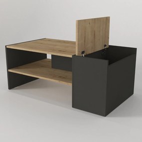VerDesign IZMAEL industriální konferenční stolek, sapphire / antracit