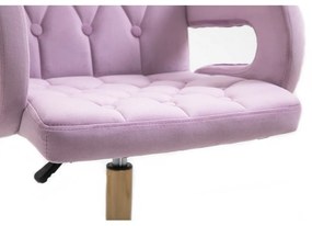 LuxuryForm Židle BOSTON VELUR na černém kříži - fialový vřes