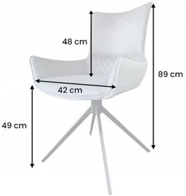 Otočná židle Alpine šedá světle šedá/ 43720