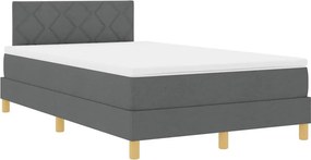 Postel s boxspringem s polštářem Tmavě šedá 120 x 200 cm textil 3338987