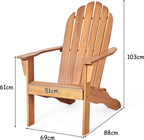 Costway Adirondack zahradní židle zahradní nábytek na terasu