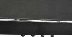 Obdélníkový zahradní stůl Outsunny pro venkovní jídelnu pro 8 osob s tvrzeným sklem a hliníkovým rámem 180 x 80 x 72 cm Černý