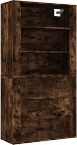 Skříň highboard kouřový dub kompozitní dřevo 3185396