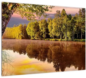 Skleněný obraz - Za řekou (70x50 cm)