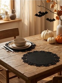 Sinsay - Prostírání na stůl s halloweenským motivem 2 ks - černá