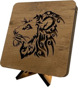 Li-Go "Hlava lva" lampa 19x19 cm provedení povrchu: dub