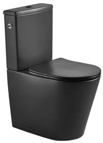 WC kombi komplet SAT Brevis včetně prkénka softclose, vario odpad černý SATBRE031RREXVPBKM