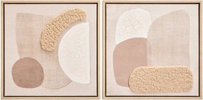 3D obrazy v sadě 2 ks s rámem/na plátně 40x40 cm Astratto – Premier Housewares