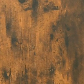 Nástěnný botník kouřový dub 70 x 35 x 38 cm masivní borovice - Default Title