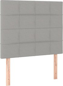 Box spring postel s matrací světle šedá 90x190 cm textil 3137117