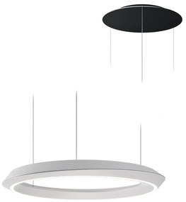 Lodes Tidal, kulaté závěsné svítidlo LED 33W 3000K, matná černá/bílá, průměr 60cm, TRIAC