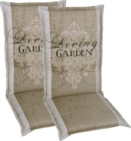 Go-De Textil Podsedák Living Garden, 1 kus / 2 kusy (střední opěrka, béžová)