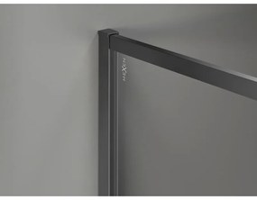 Mexen, Mexen Kioto-F sprchová stěna s rámem 130 x 202 cm, průhledná 8 mm, pistolový kov - 800-130-104-95-00