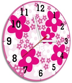 Gario Dětské hodiny Krásné růžové kvítky Rozměry: 30 x 30 cm