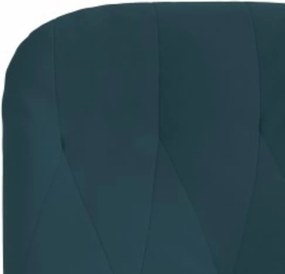 Relaxační křeslo s podnožkou modré samet 3097629