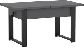 Rozkládací polohovací konferenční stolek HOGO 3v1 | 120-157x62,5-74,5x67 cm | síla horní desky 32 mm | tmavě šedá/černé nohy