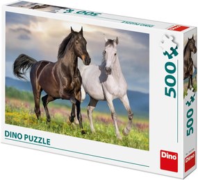 DINO Puzzle Zamilovaní koně 47x33cm foto skládačka 500 dílků dn502789