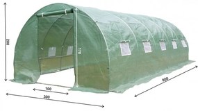 4iQ Zahradní Fóliovník PREMIUM 3x8m 24m2 ZELENÝ