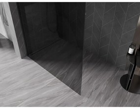Mexen, Mexen Kioto-X sprchová stěna 120 x 200 cm, grafit 10 mm, pistolově šedá kartáčovaná - 800-120-101-66-40-X