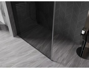 Mexen Kioto-F, sprchová zástěna s rámem 70 x 202 cm, 8 mm grafit, grafitový profil, 800-070-104-66-40