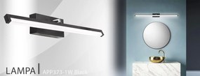 Toolight Toolight, LED koupelnové svítidlo nad zrcadlo 12W 50CM APP373-1W, černá, OSW-05003