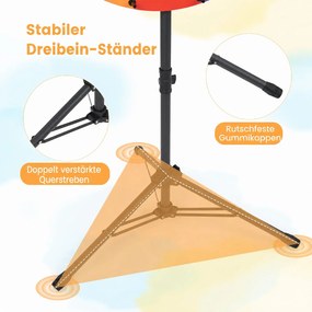 Costway Φ 75 cm Kolo štěstí pro točení s 12 stíratelnými poli Výškově