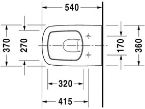 Duravit DuraStyle - Závěsné WC, 37x54 cm, bílé 2552090000