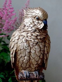 Bronzová dekorace papoušek na podstavci Parroté  - 12*12*37 cm