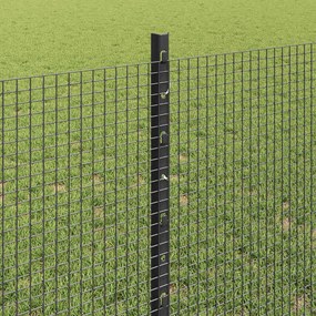 Svařovaná drátěná plotovina s tyčkami 50 x 0,8 m Šedá Síťovina 3336628