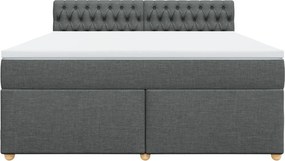 Box spring postel s matrací tmavě šedá 180x200 cm textil 3286767