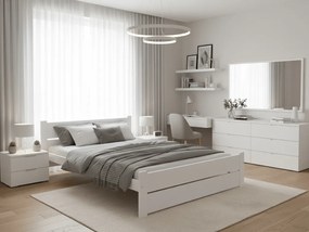 Postel IKAROS DOUBLE 140 x 200 cm, bílá Matrace: Matrace Coco Maxi 20 cm, Rošt: Bez roštu
